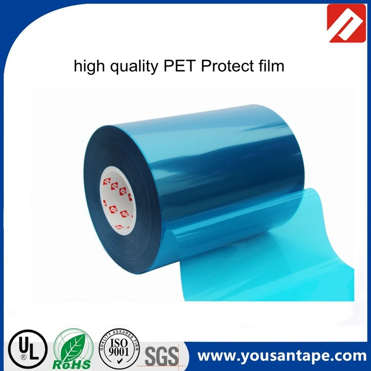 Low Tack Acrylic Adhesive No Residual Clear/blue Pe Pet Protective Film ...