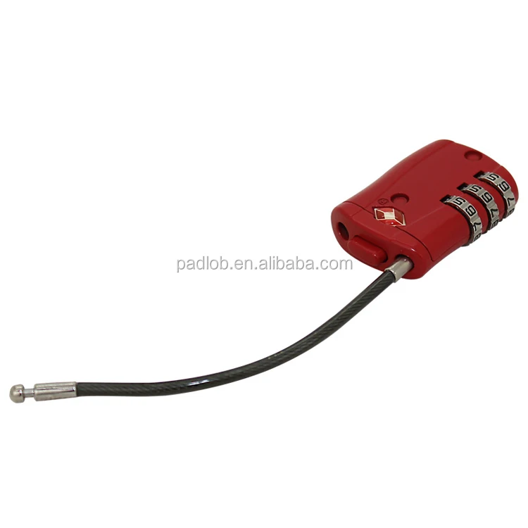 Tsa527 Mini High Quality Cable 3 Digital Combination Padlock Tsa ...