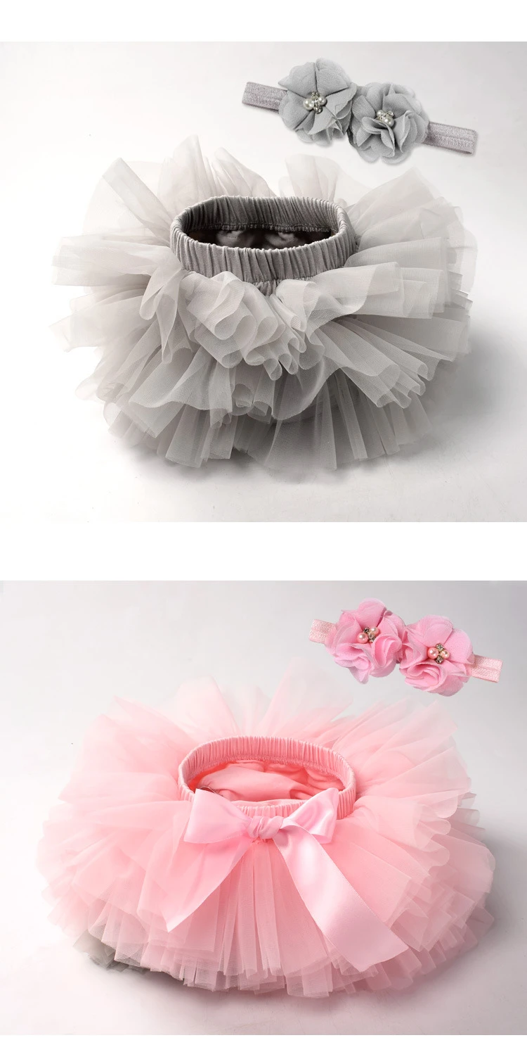 Soft Tulle Bloomers with Cotton Lining for Baby Girls Newborn Ruffle ...