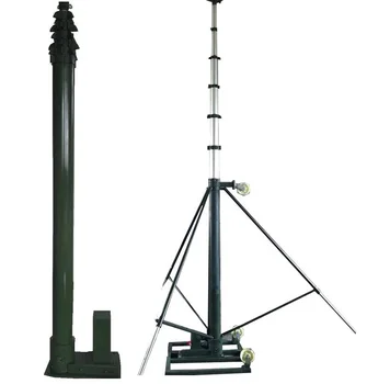 10m 80kg Payload Telescopic Electro Mechanical Mast For Antenna Feeder ...