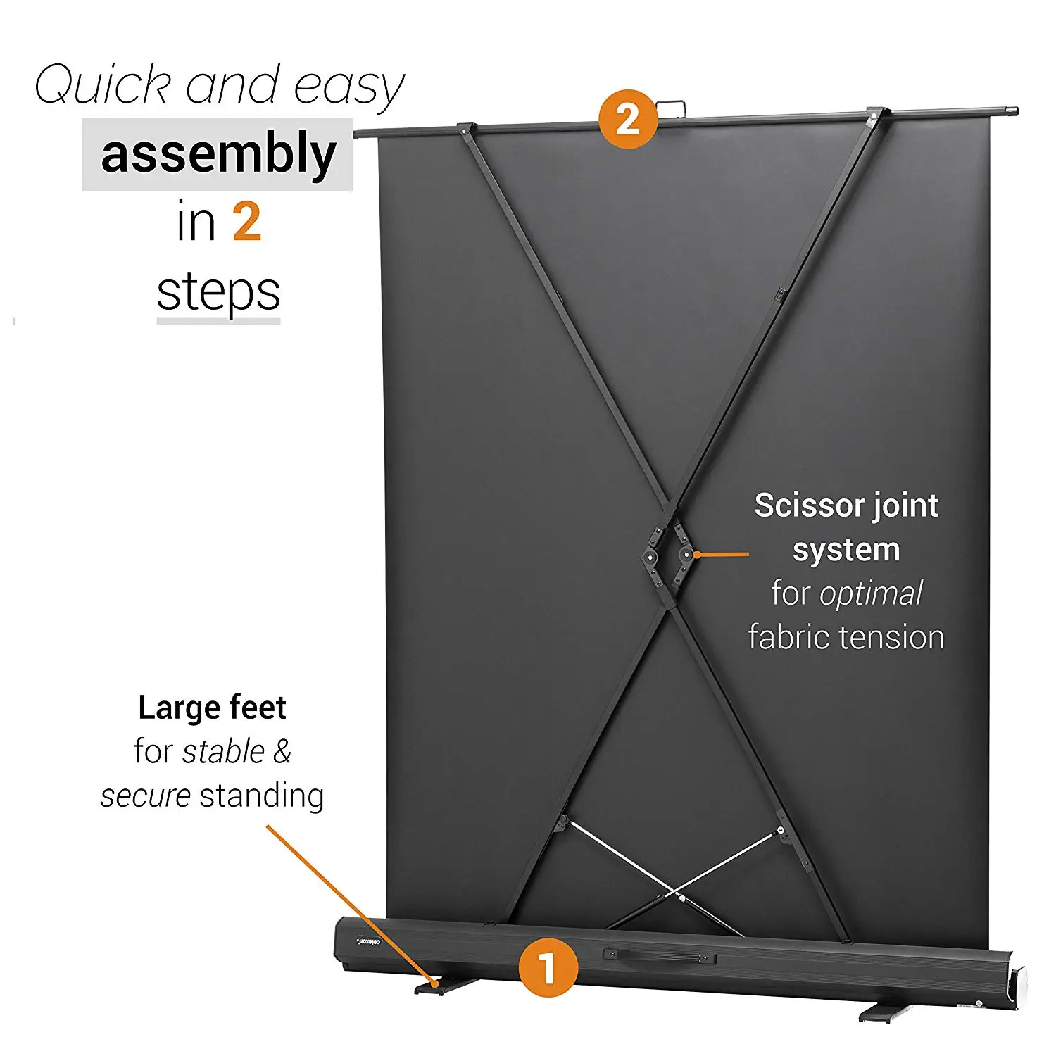 100 Inch Desktop Pull-up Floor Projection Screen - Portable