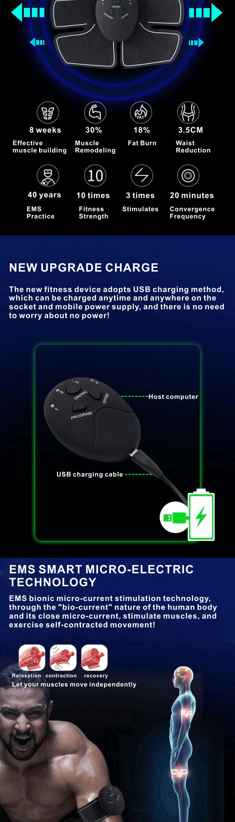 Wholesale Ems Fitness Machine Electro Muscle Stimulation Body Training ...