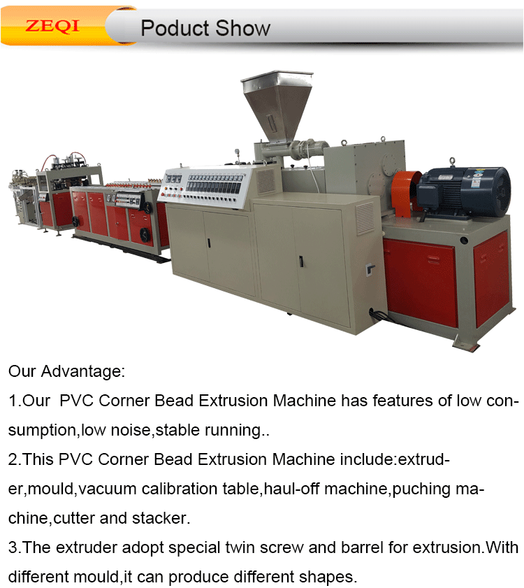 Pvc Angle Beads Extruder Machine / Plastic Corner Bead Making Machine ...