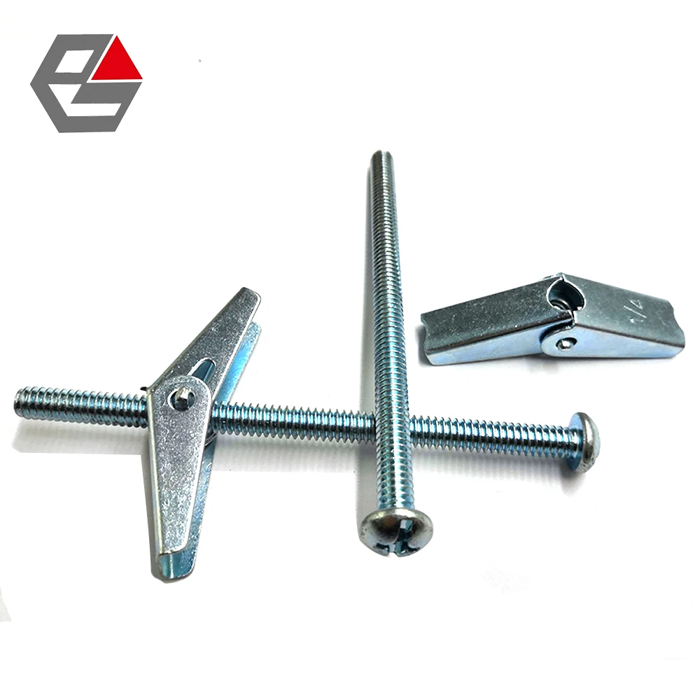 Carbon Steel Zinc Plated Spring Toggle Anchor Bolt 1/8"X2"