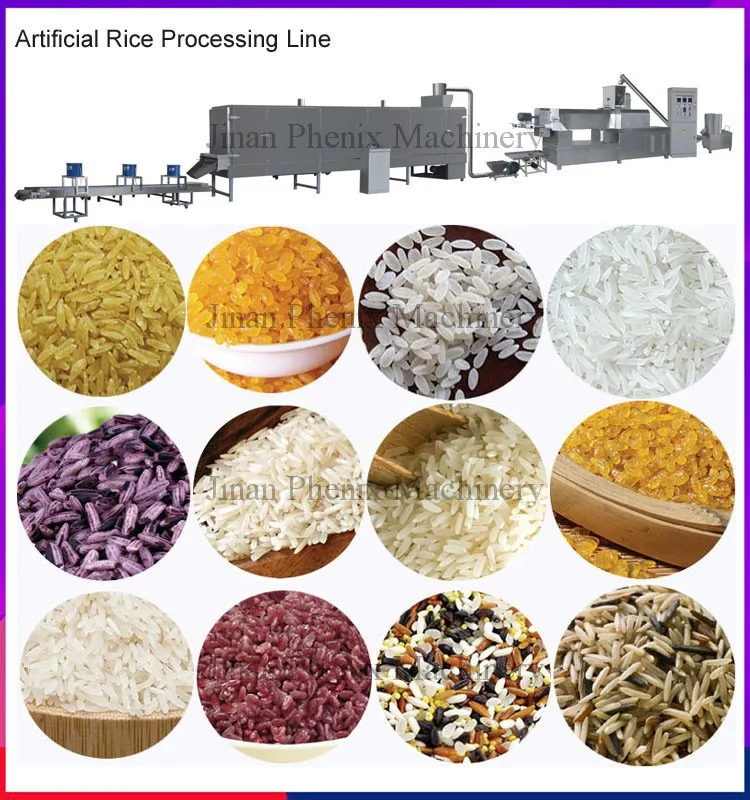 Automatic Extrusion Nutritional Rice Artificial Rice Making Machine ...