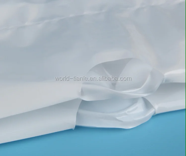 White Plastic Laundry Bags With Flat Poly Drawstring - Buy Plastic ...