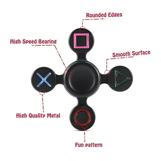 Rubberized Game Fidget Pad: Classic Controller with 8 Functions and Lanyard