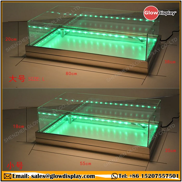 Stainless Steel Led Luminous Ice Tank Western Seafood Buffet Drink Beer ...