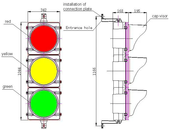 300mm En12368 Full Ball Traffic Signal Head - Buy Full Ball Head Or ...