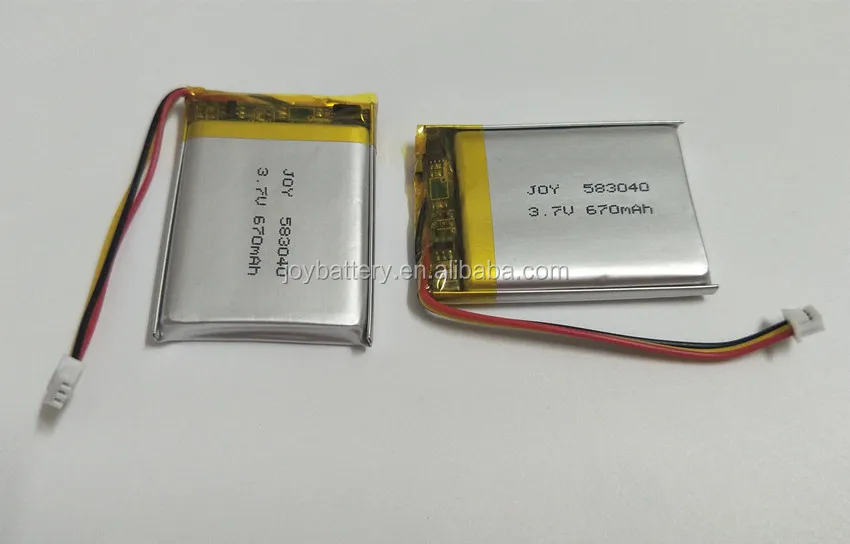 603040 3.7V 700mah Li-Ion Polymer Battery with PCB & 10K NTC