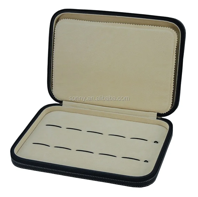 Black PU Leather Watch Strap Box - Storage & Travel Case