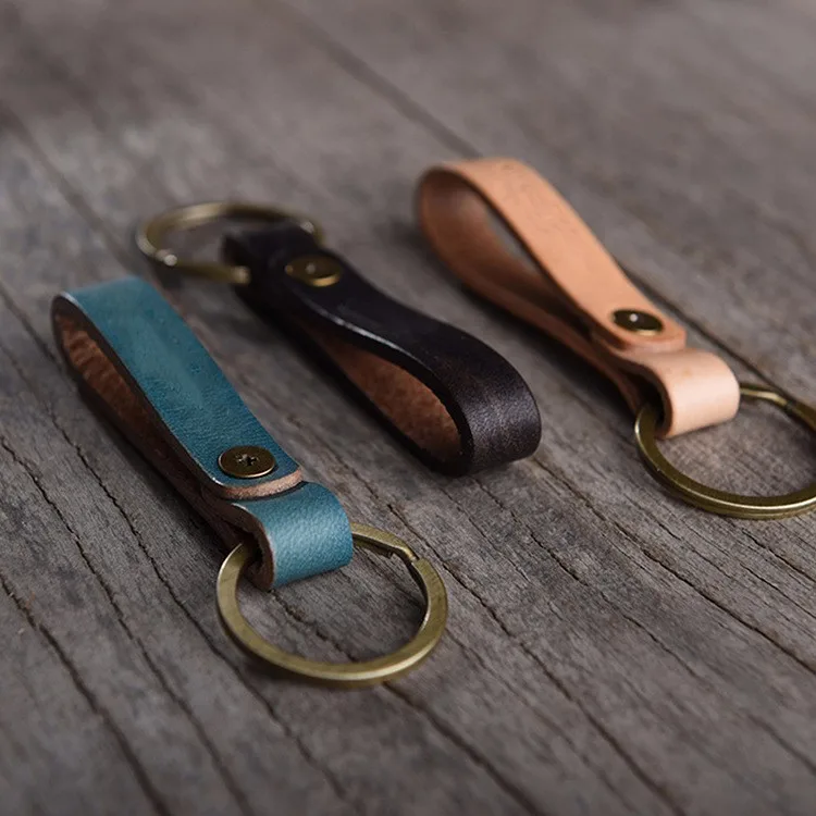 Custom Logo Leather Keychain, Wholesale Key Chain Leather Personalized ...