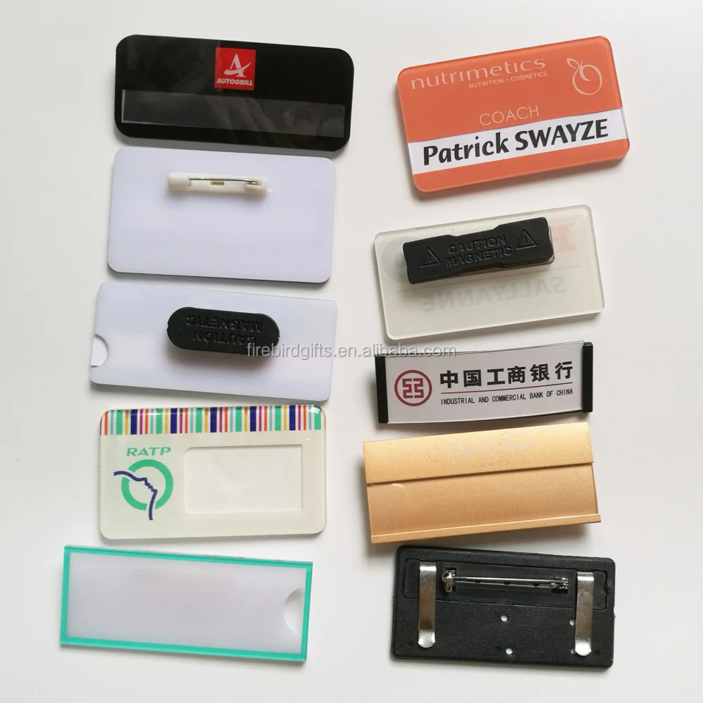 Custom Identification Changeable Reusable Magnetic Waiter Clothing ...