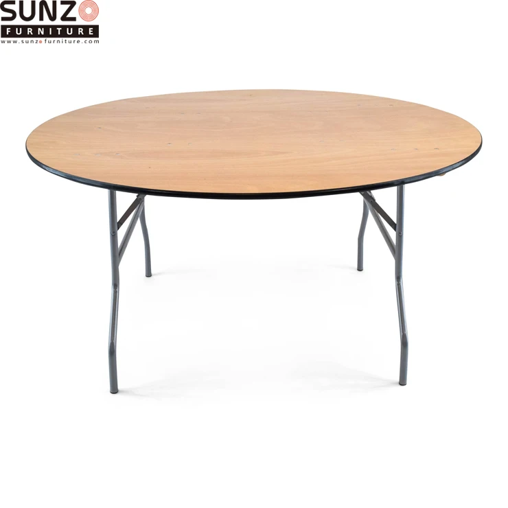 60" French Wedding Banquet Round Table - Foldable & Stylish