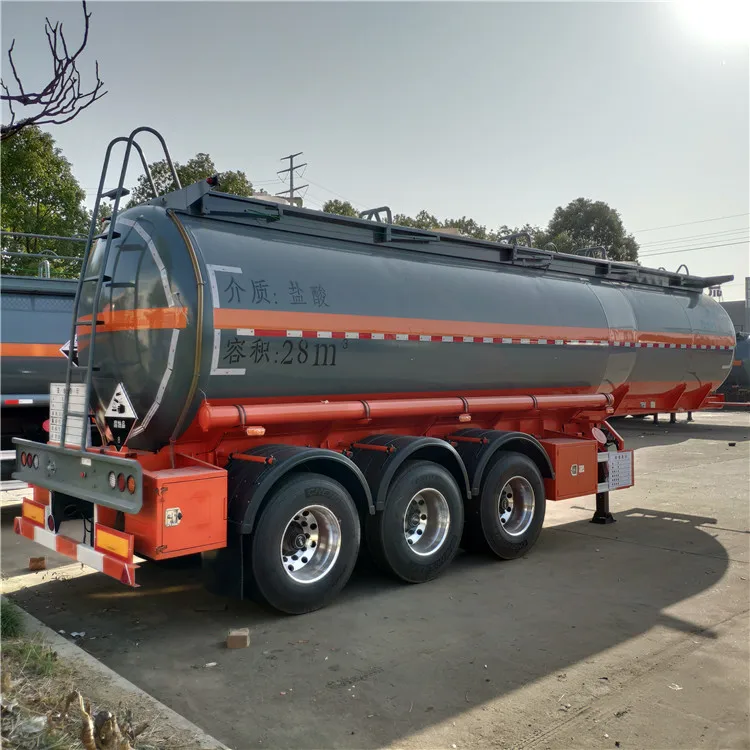 31%- 33% Hydrochloric Acid Tanker Trailers for Long-Distance Transport