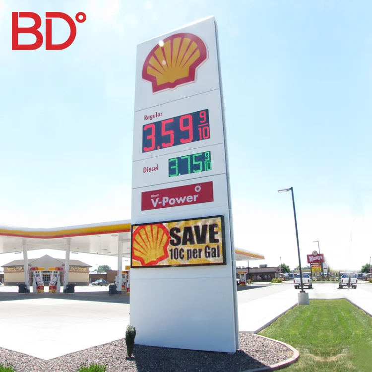 Acrylic Signs For Business Gas Station Pylon Signs - Buy Gas Station ...