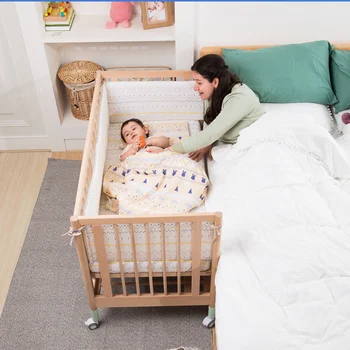 Best Sell Attachable To Adult Bed Adult Baby Crib Single Cot Bed - Buy ...