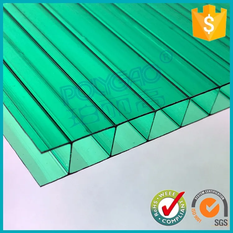 100% Virgin Material Ge Bayer 8mm Twin Wall Colored Cheap Lexan Hollow ...
