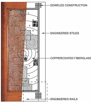 Modern Narra Wood Carving Door Design - Customized Size