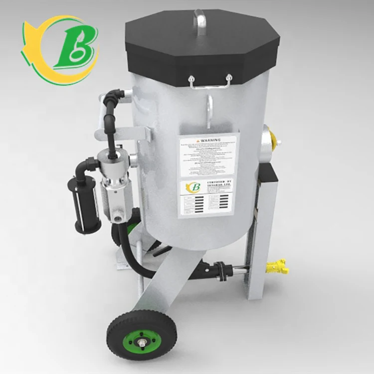 Ce Certified High Quality Dustless Sandblasting Pot Portable Abrasive ...