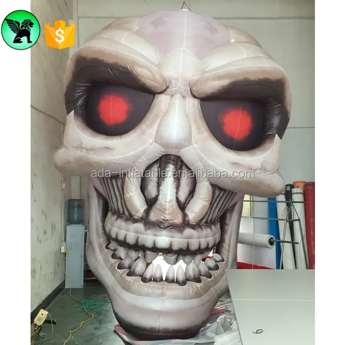 4m Halloween Event Inflatable Skeleton Customized Giant Skull Head ...