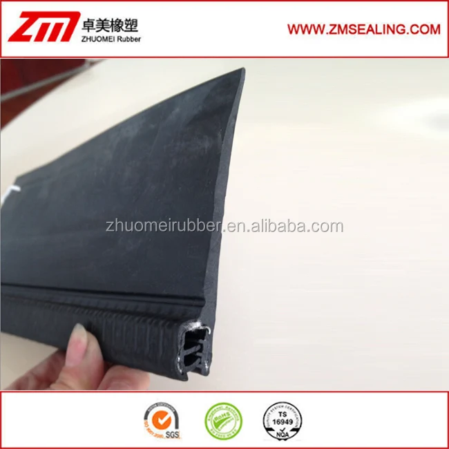 EPDM Dual Durometer Rubber with Metal Carrier Flap Seal