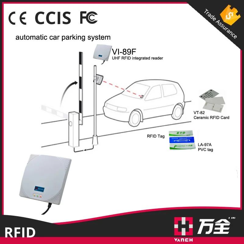 5m Uhf Long Distance Rfid Reader With Uhf Car Tag For Parking System ...