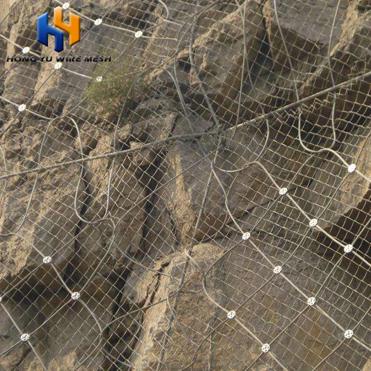 High Tensile Wire Mesh Rockfall Protection Netting Slope Stabilisation ...