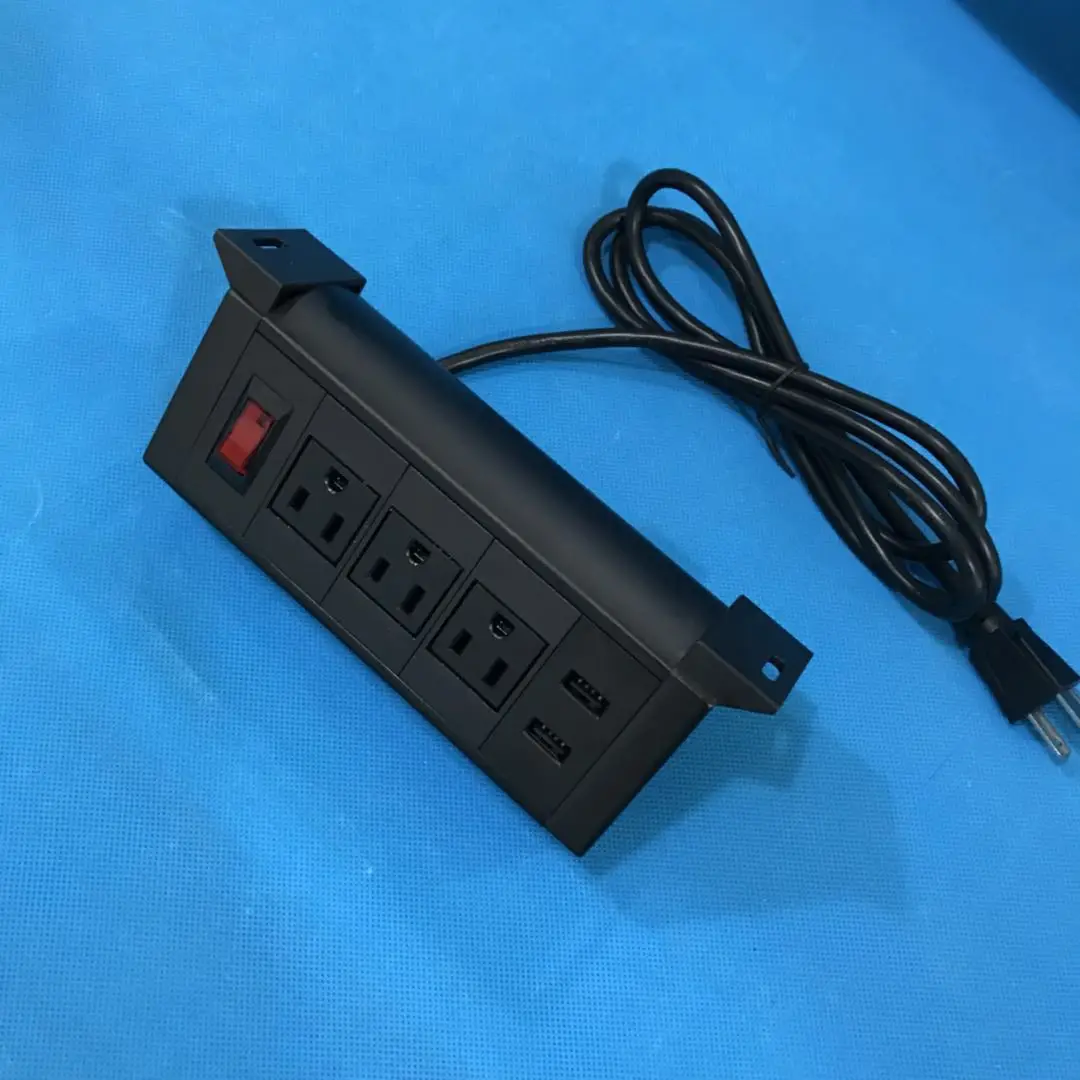 Hanging Desk Edge Socket Under Desk Power And Data Modules With Switch ...