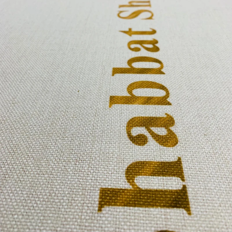 Beautiful Elegant Shabbat Shalom Linen Tablecloth - Floral Printed ...