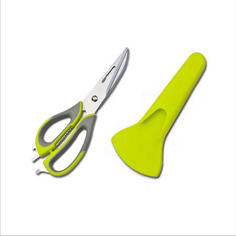 Kitchen Scissors with Magnetic Holder - Green Chef Multifunction