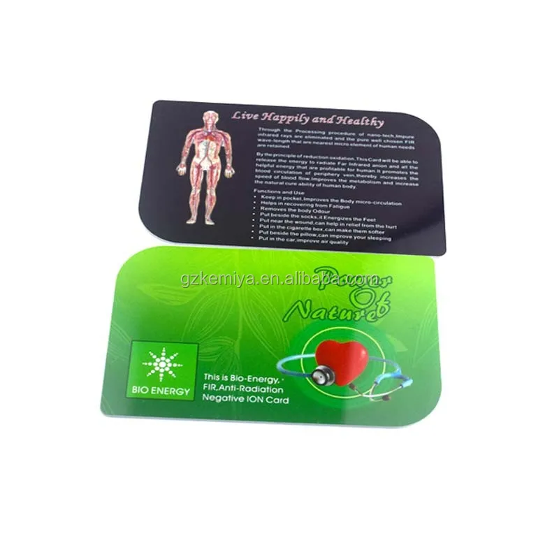 Health Care Pvc 2500cc To 6000cc Negative Ion Energy Saver Card With ...