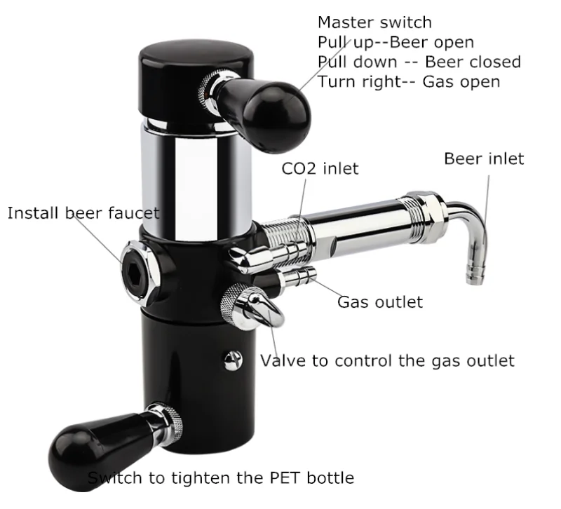 Draft Beer Valve For Filling Pet Bottles Manual Filling Valve,Isotonic ...