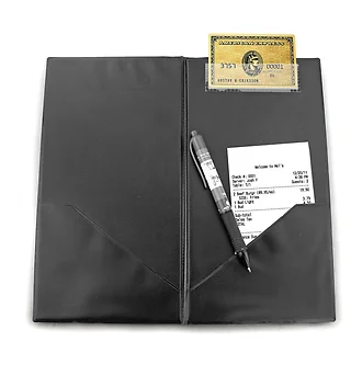 Wholesale Black Pu Credit Card Holder Restaurant Bill Receipt Holder ...