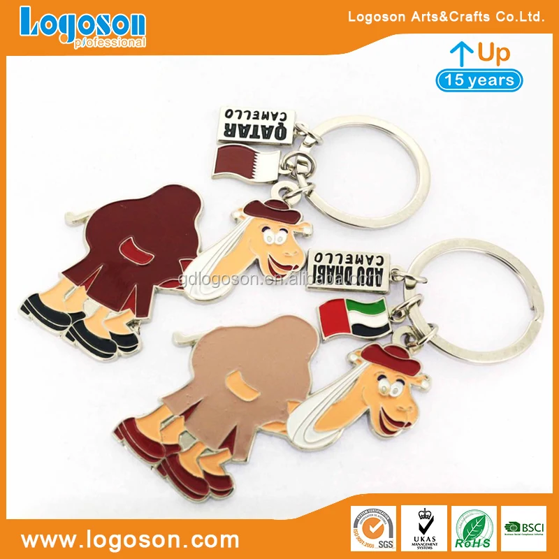 Dubai Souvenir Camels Keychain Custom Flag Key Tag Camel Metal Dubai ...