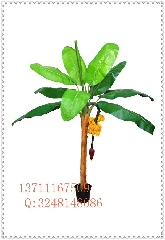 Artificial Banana Tree Plastic Banana Tree Decorative Plastic Tree ...