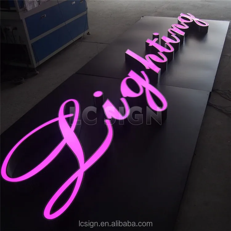 Illuminated Sign Alphabet Slide Letters Backlit Channel