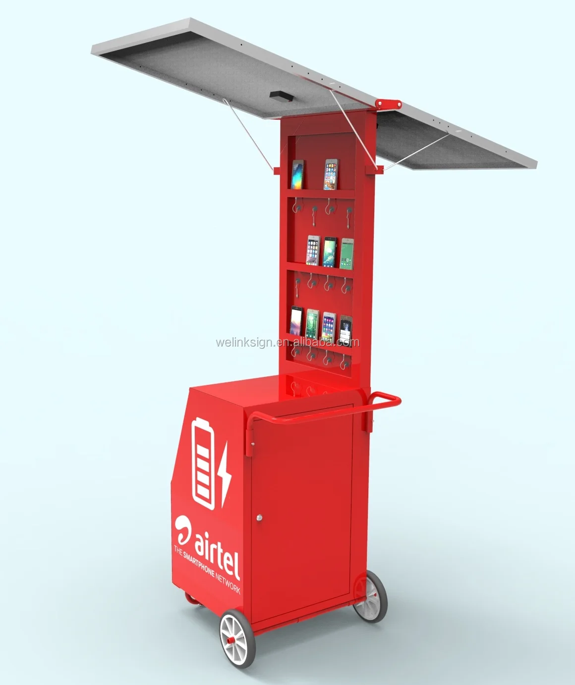 Portable Solar Mobile Phone Charging Vending Station