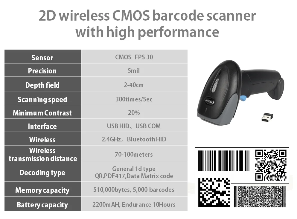 2d Cordless Handheld Barcode Scanner Manual - Buy Handheld Barcode ...