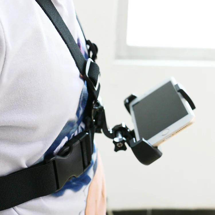 Mobile Phone Outdoor Sports Elastic Chest Strap Belt Harness Black ...