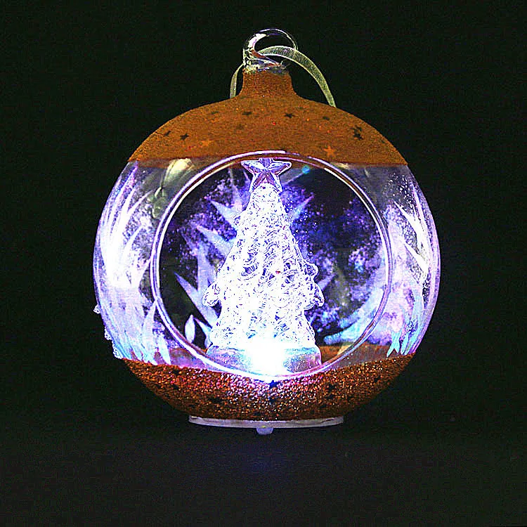 Christmas Luminous Glass Decoration With Led,With Glass Character ...
