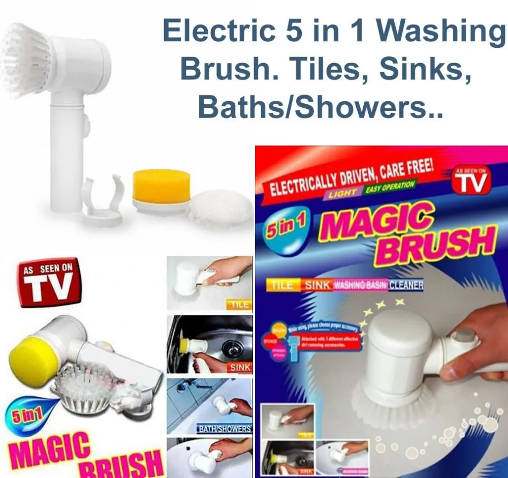 Electric Hand Toilet Scrubber Bathroom Sink Cleaner Cleaning Brush Tool ...