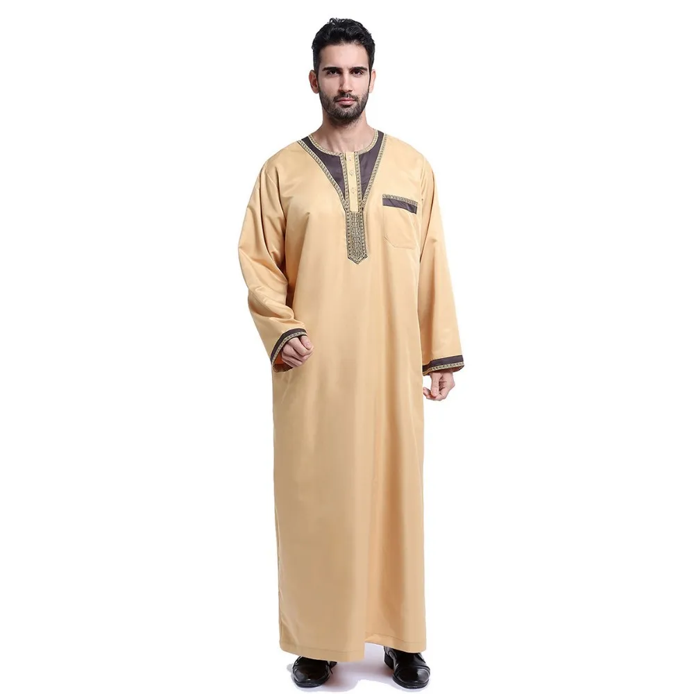 802# Middle East Latest Abaya Designs Dubai Men Fashion Tunic Kaftan ...