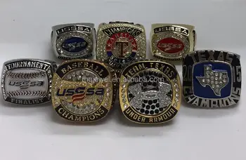 Custom Tournament Awards Usssa Baseball Championship Rings - Buy Usssa ...