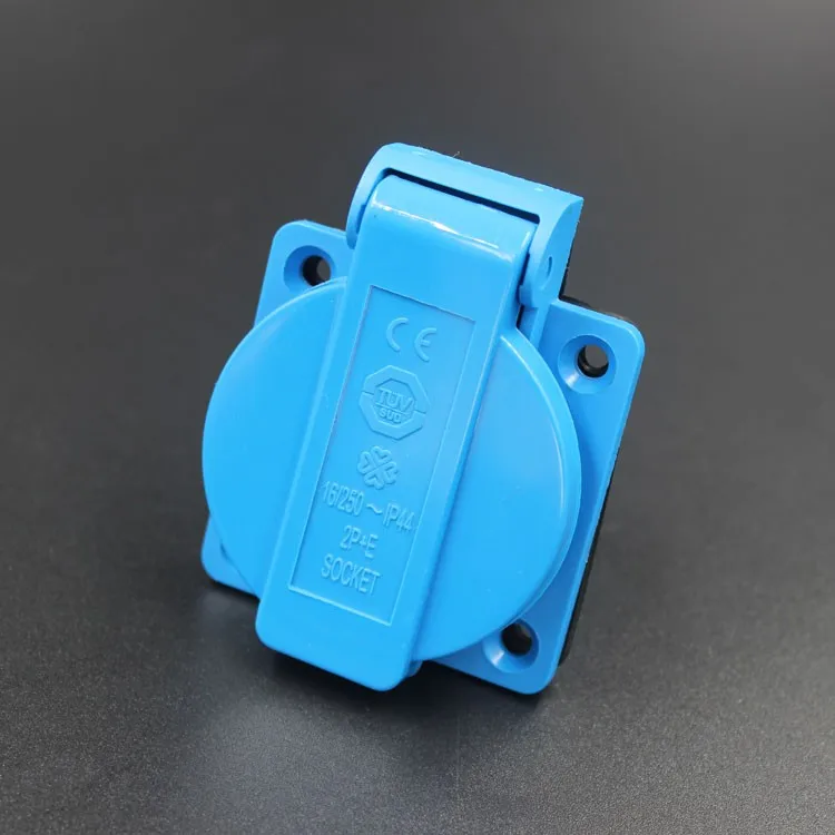 Ip44 Waterproof Plugs And Sockets With Cover /eu Waterproof Socket ...
