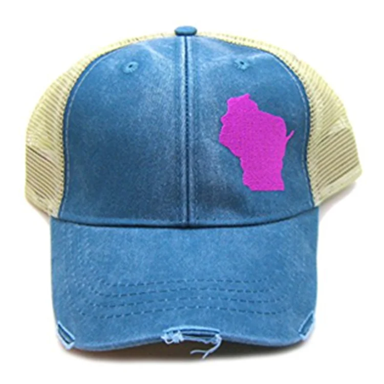 Distressed Plain Trucker Cap Worn-out Blank Trucker Hats - Buy ...