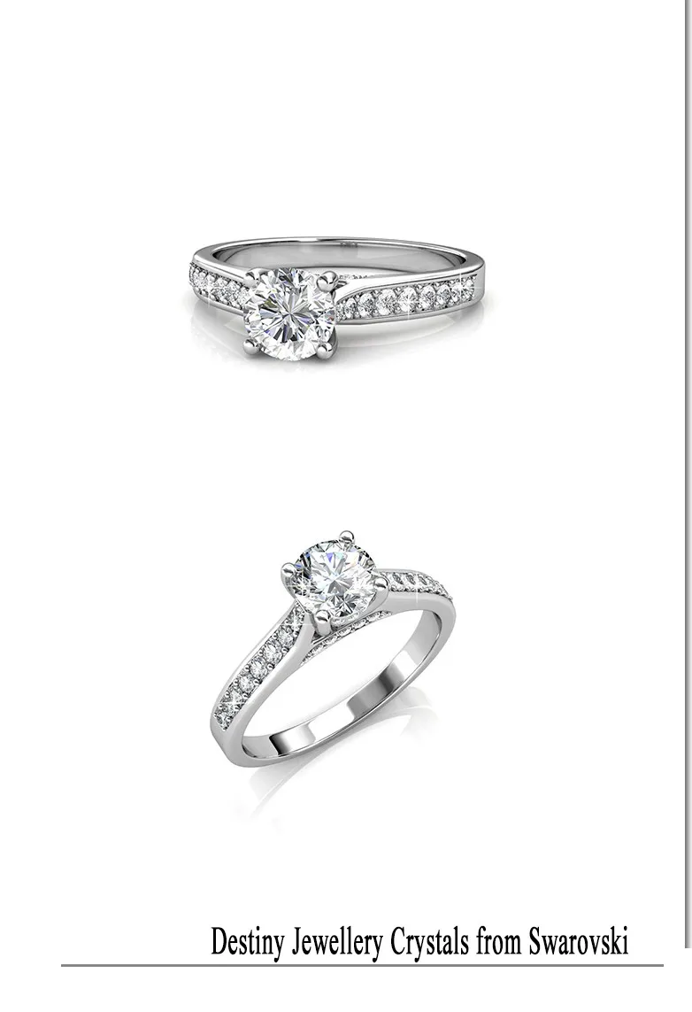 Destiny Jewellery 925 Silver Ring Charm 1 Carat Diamond Ring Price ...