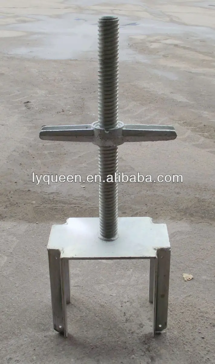 34x600mm Height Adjustment Small Pipe Screw Jack Base Stands