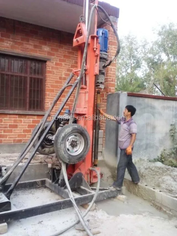 100m Portable Pneumatic Hydraulic Small Electric Water Well Drilling ...