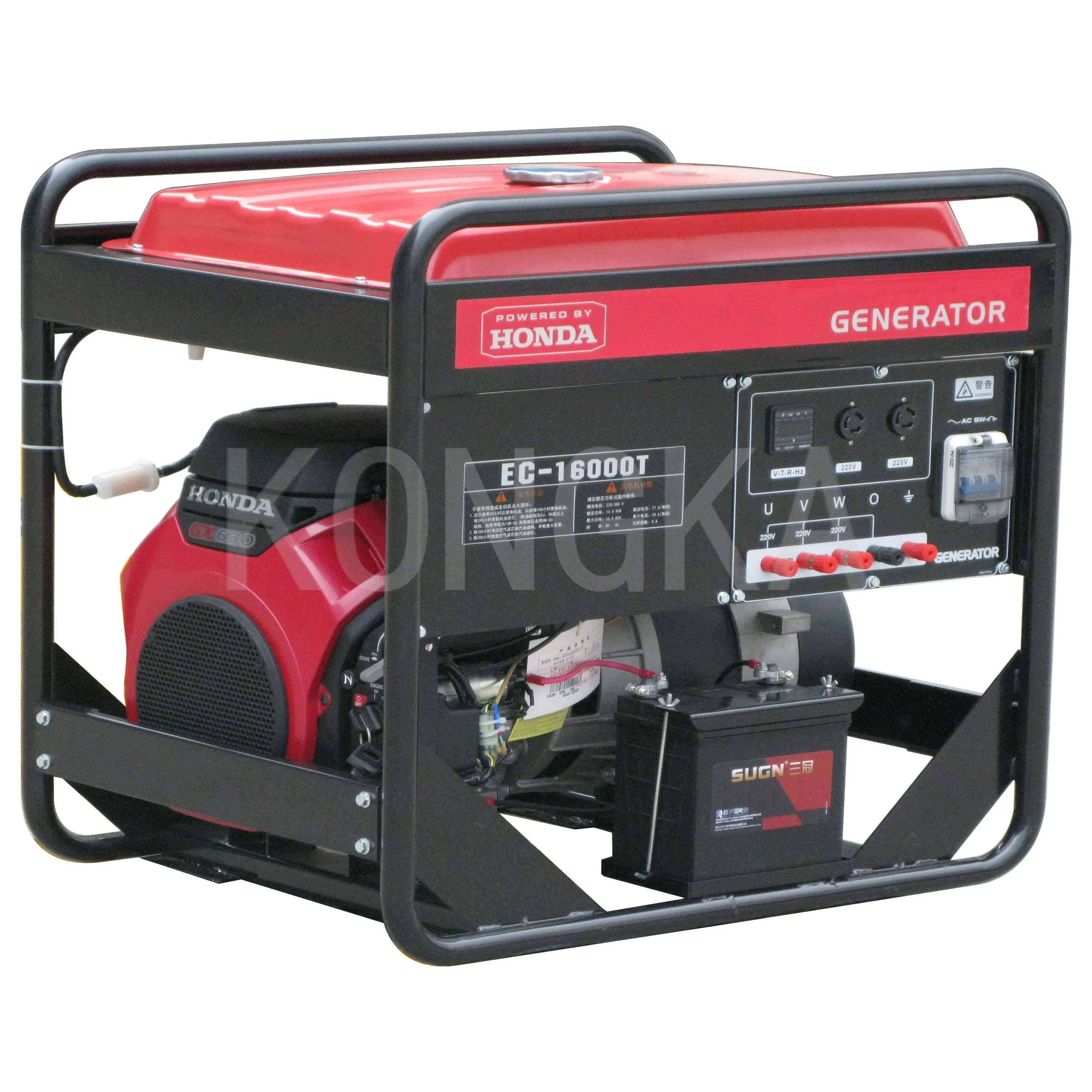 230V 400V 50HZ 3 Phase GX690 12KW 15KVA Gasoline Generator